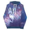 Men's Blue Galaxy Wolf Hoodie | Wolf Lover | Doggy Love And More ...