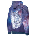 Men's Blue Galaxy Wolf Hoodie | Wolf Lover | Doggy Love And More ...