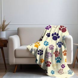 Paw Prints Throw Blanket | Dog Mom Gift | Doggy Love And More ...