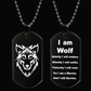 Wolf Lover Necklace | I AM WOLF Dog Tag Necklace | Doggy Love And More ...