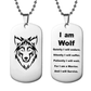 Wolf Lover Necklace | I AM WOLF Dog Tag Necklace | Doggy Love And More ...